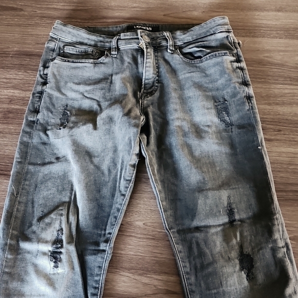 Express | Jeans | Grey Express Slim Hyper Stretch Denom Jeans | Poshmark